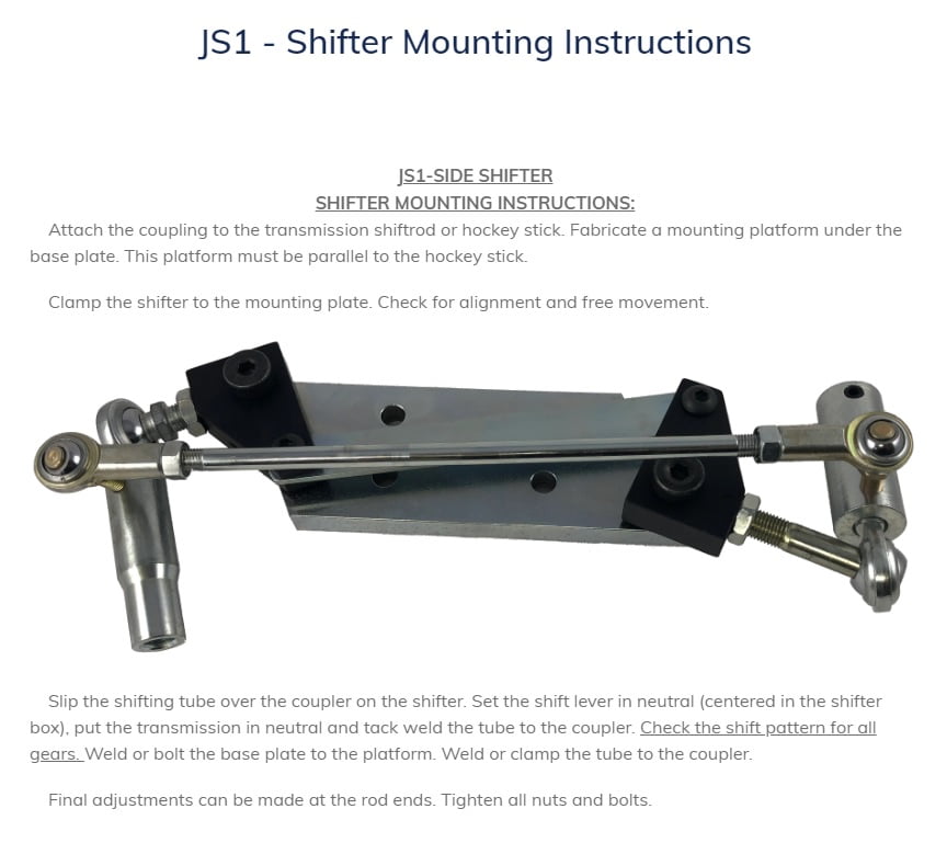 JAMAR SIDE SHIFTER MECHANISM - Dan's Performance Parts