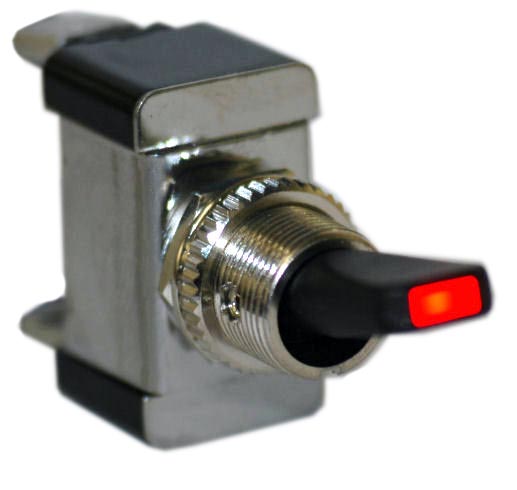 LEVER SWITCH / LED LIGHTED TIP/ 12V OFF-ON / 20AMP/ RED TIP - Dan's ...